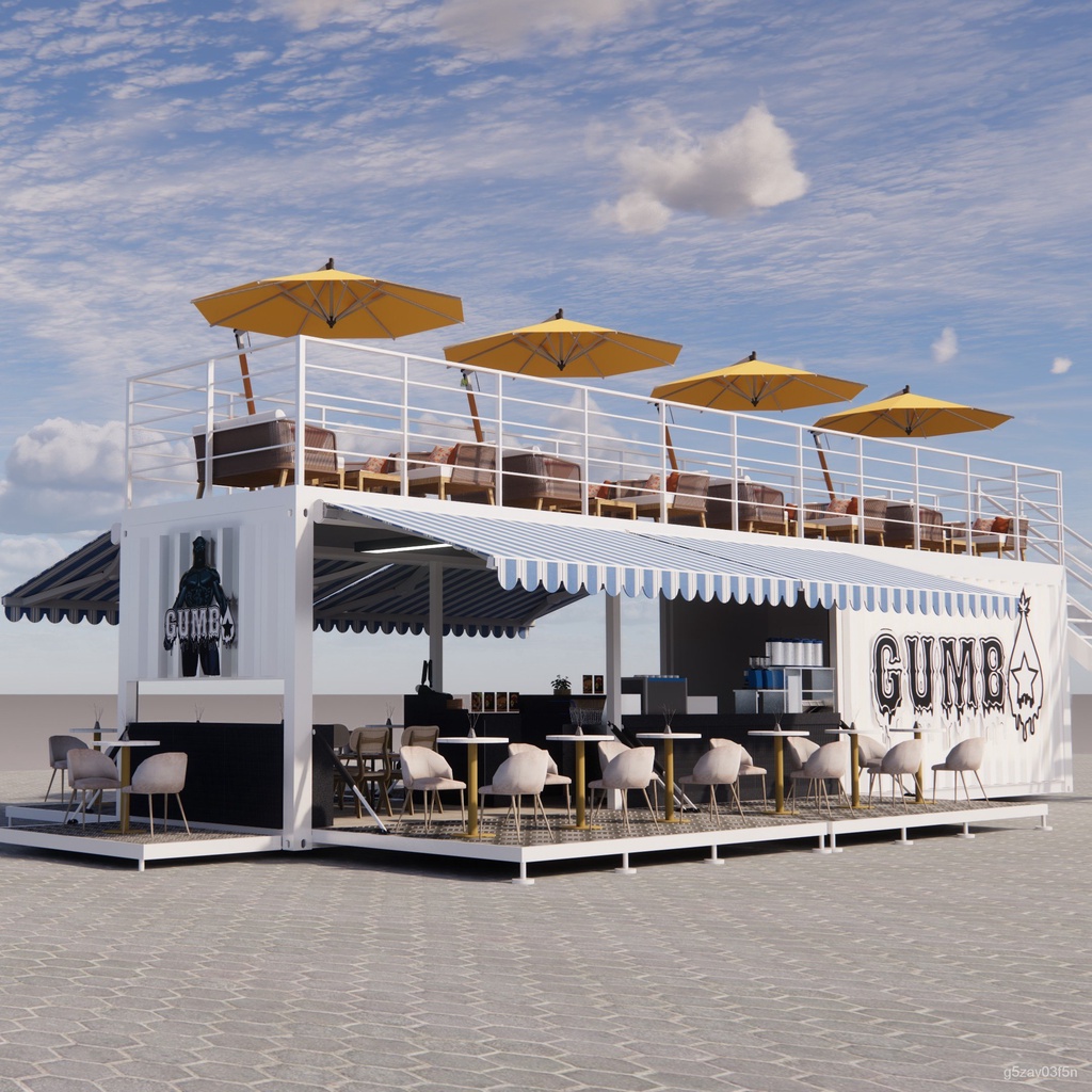 40FT two-story Pop-up Shop Container Coffee Shop/Bar/Fast-food ...