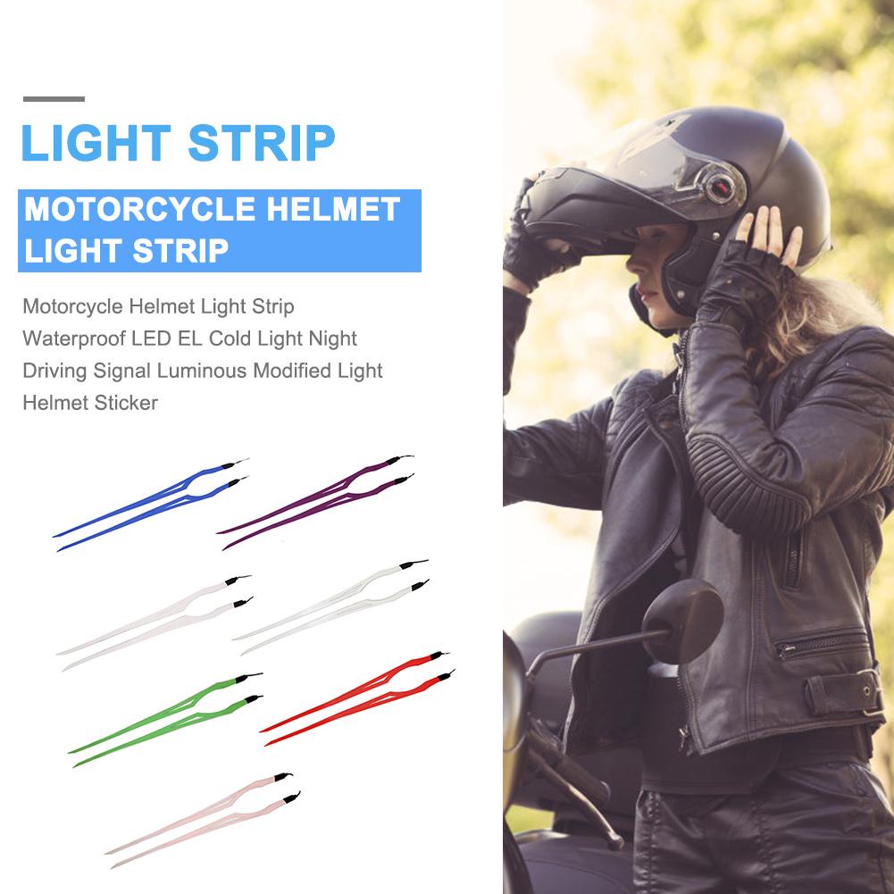 Motorcycle Helmet Light Strip Waterproof LED EL Cold Light Night ...