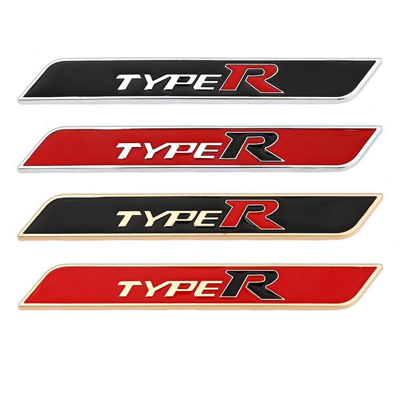 3D Metal Car Stickers Type R Logo Emblem Badge Decals for Honda Type R ...