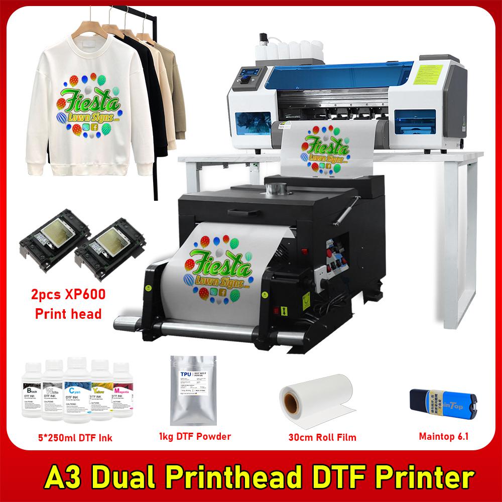 A3 DTF Printers with Powder Shaker Dual XP600 Printhead DTF Printer ...
