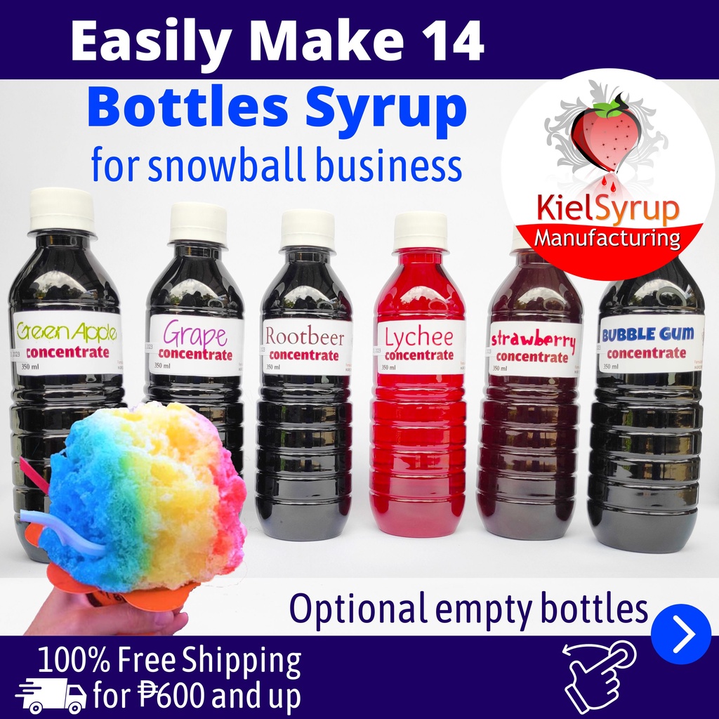 350ml Flavor Concentrate 1pc. Quickly Make 14 bottles Shaved Ice Syrup ...