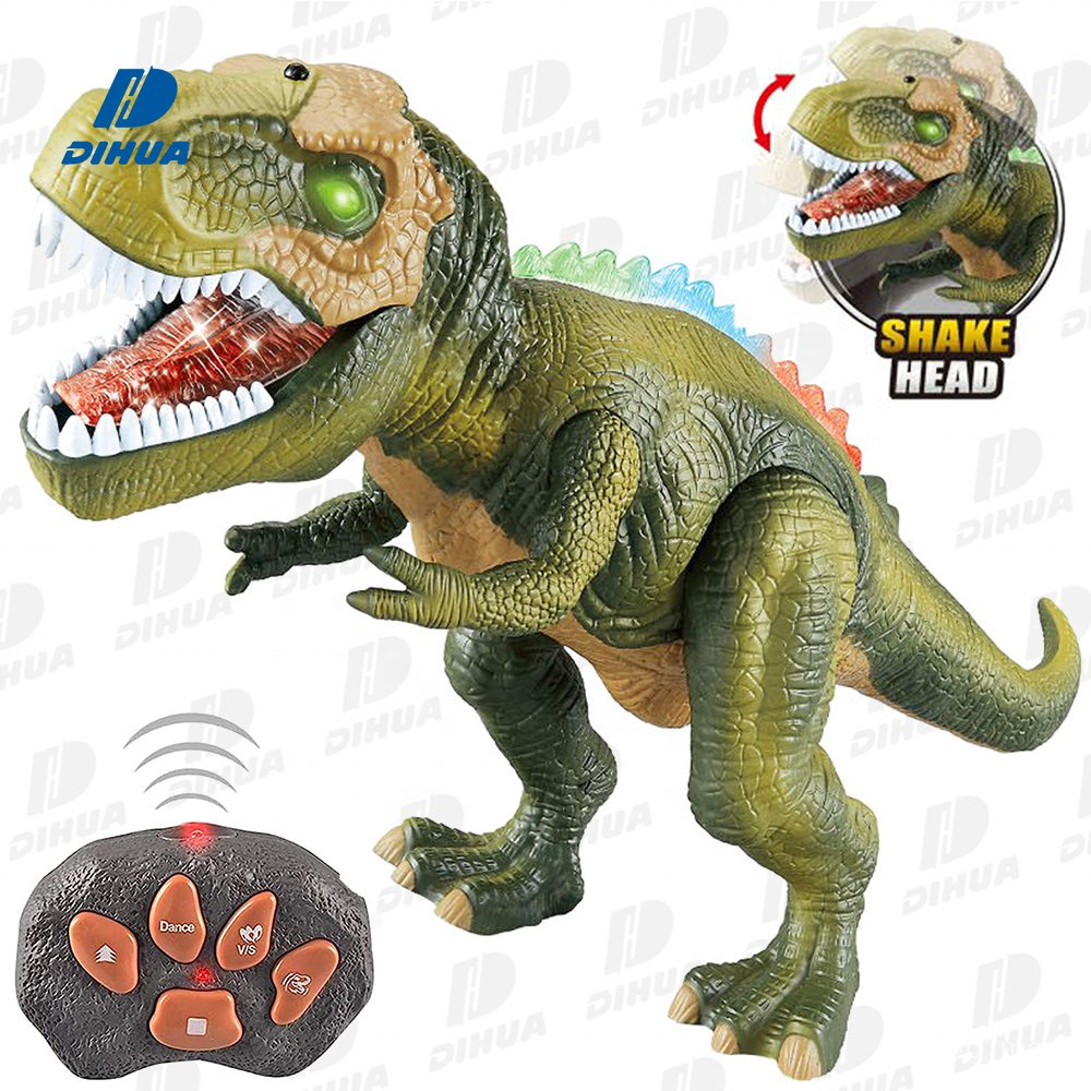 Remote Control Walking LED RC Dinosaur Robot Toy for Kids Realistic T ...