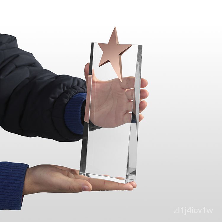 Custom Inclined K9 Crystal Trophy Awards Engraving Glass Award Trophy ...