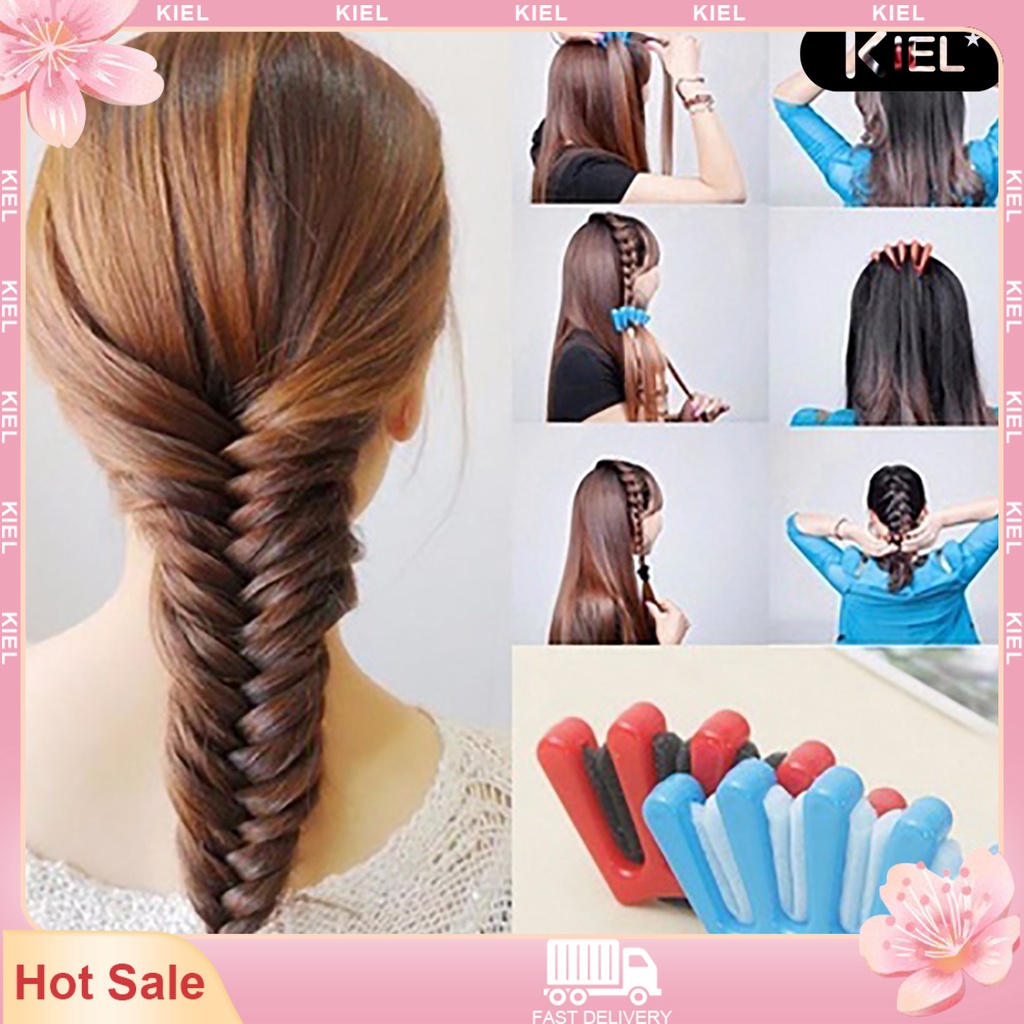 French Braid Plait Twist Hair Styling DIY Tool Holder Clip | Shopee ...