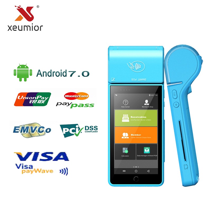 Portable Handheld POS Terminal EMV PCI Certified Mobile Payment Android ...