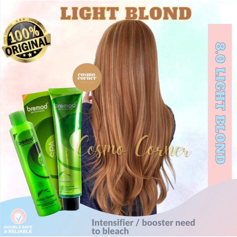 ♦Light Blond 8.0 Bremod Hair Color with Oxidizing Cream SET (Bremod ...