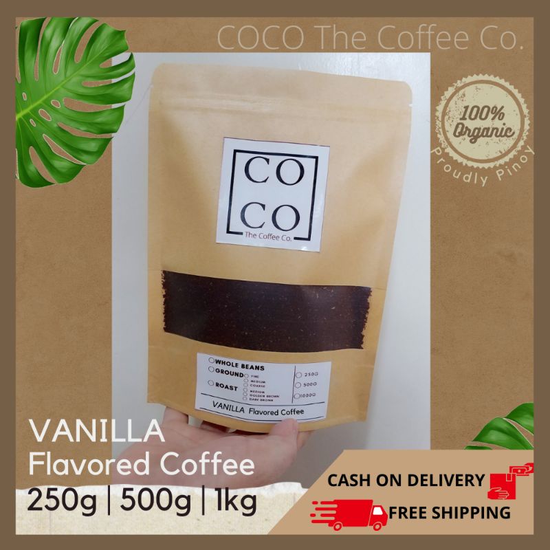 COCO The Coffee Co. | Vanilla Flavor Ground Coffee/Coffee Bean Medium ...