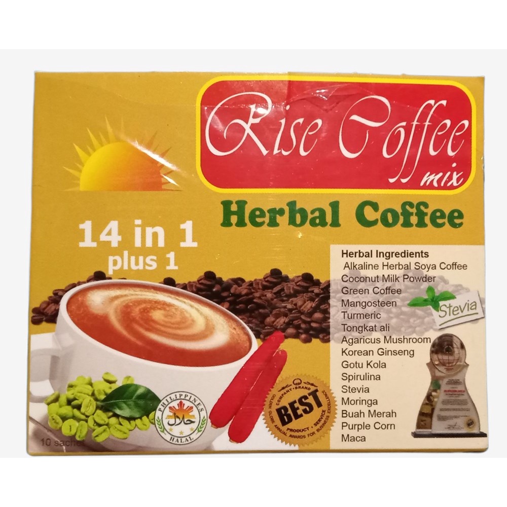 COD☫☇Rise coffee herbal mix 14in1 plus 1 (10 sachet/box) | Shopee ...