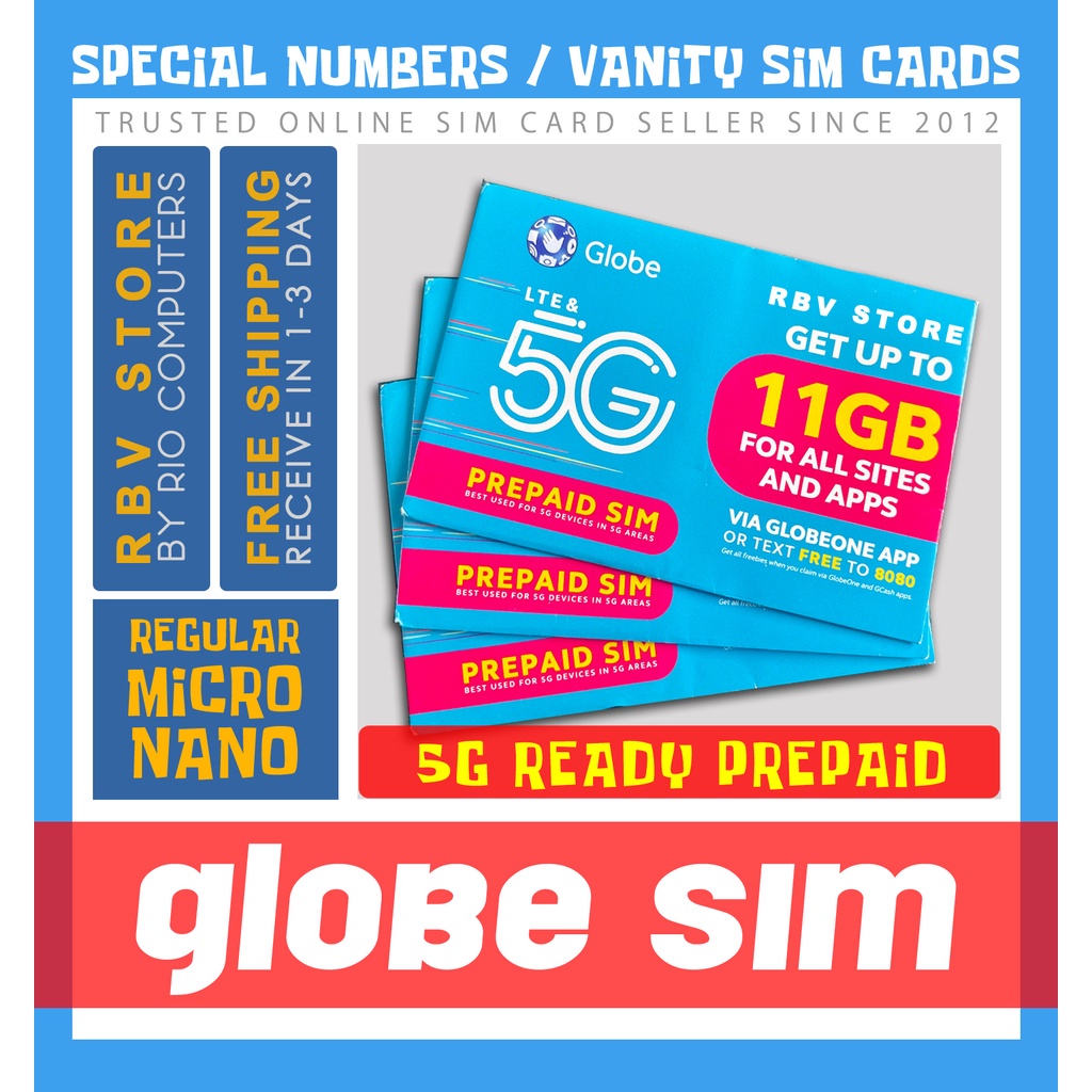 Globe 0917 Alternative 0916 / 0977 / TM 0997 Special Numbers Vanity Sim ...