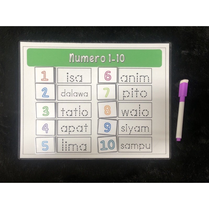 ♘Numbers Tracing Interactive Worksheets (Filipino) | Shopee Philippines