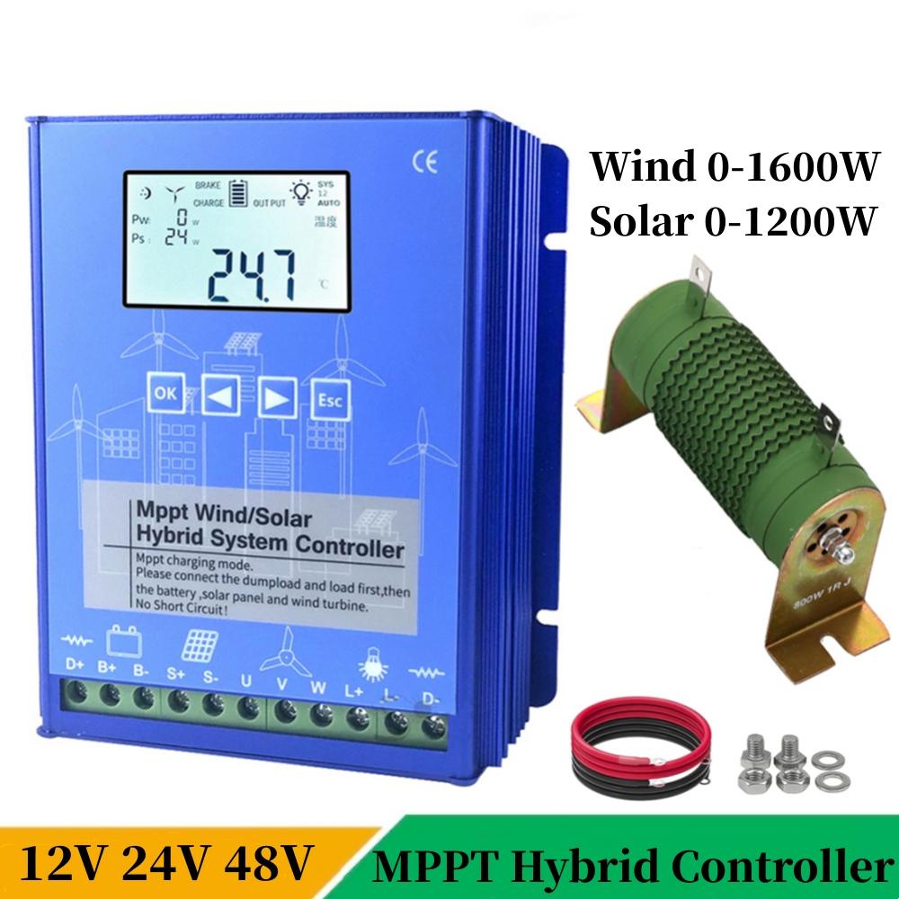 CDDA 2800W Wind Solar Hybrid Controller MPPT Boost Charge Controller With Dump Load For 12V 24V ...