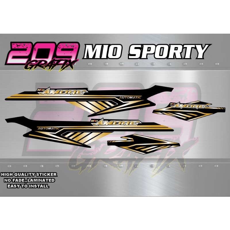 Yamaha Mio Sporty decals sticker, Laminated | Shopee Philippines