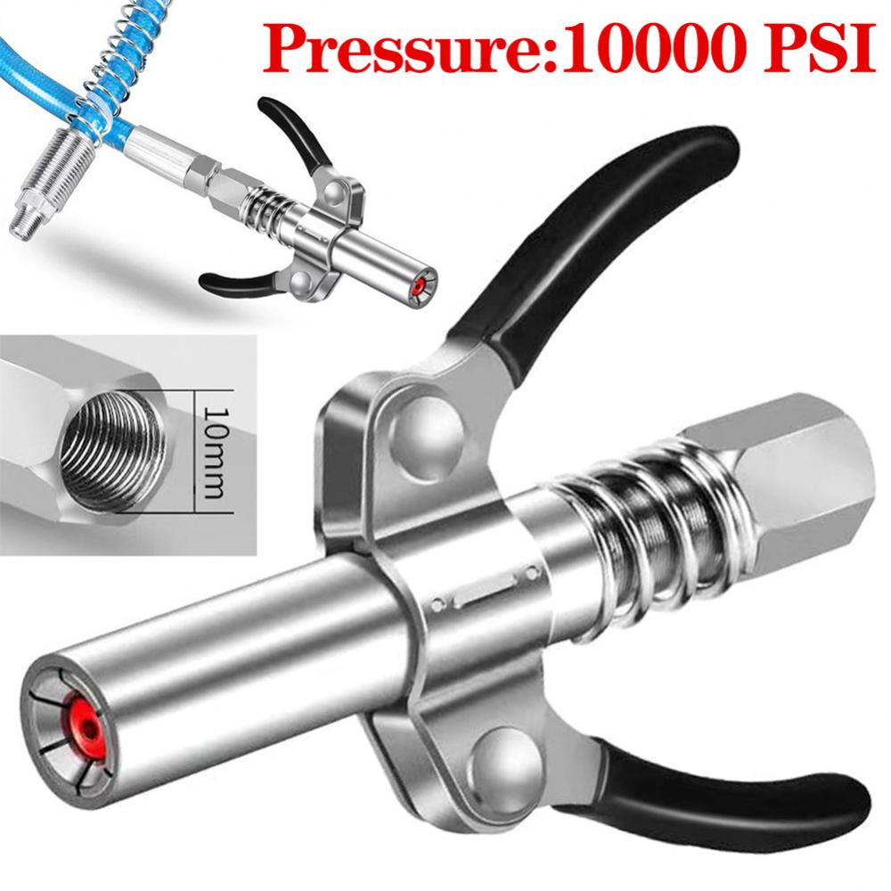 10000PSI Grease Gun Coupler Mini Manual Grease Pump Head Grease ...