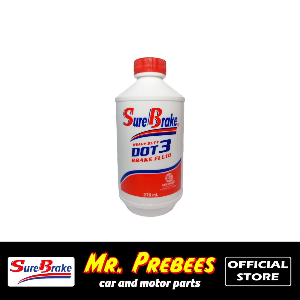 Sure Brake Heavy Duty DOT 3 Brake Fluid (270ml) | Shopee Philippines