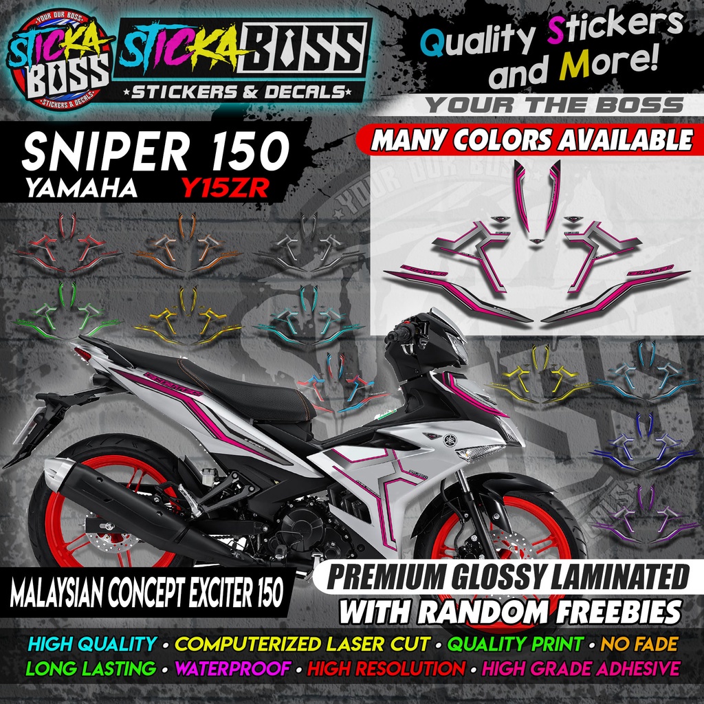 SNIPER 150 Stock Decals 【 MALAYSIAN CONCEPT EXCITER 150 】(Y15ZR / LC ...