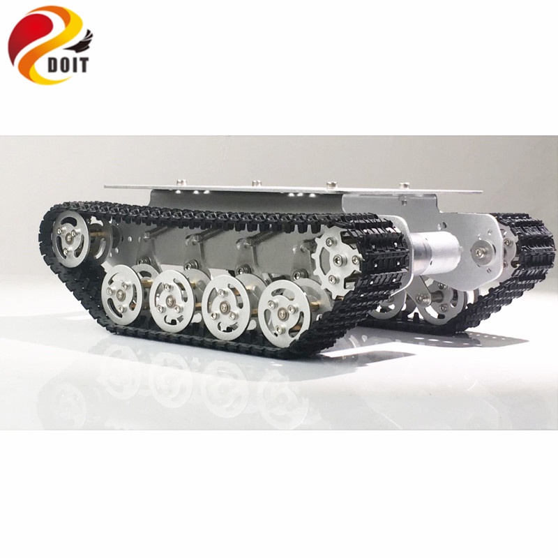 TS100 Metal RC Robot Tank Car Chassis Shock Absorption Car with ...