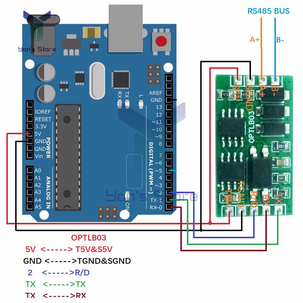★Industrial Grade RS485 to TTL232 UART Isolated communication Surge ...