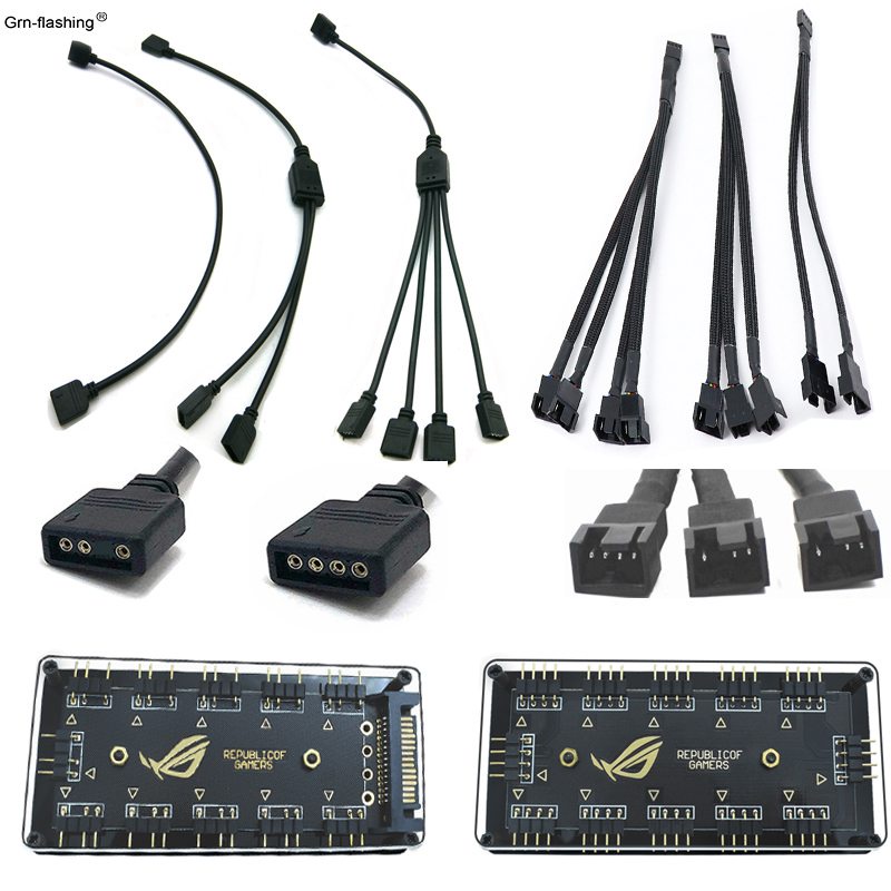 5-12V 3PIN 4PIN RGB LED Tape Connector Cable 1 to 1 2 3 4 5 PC ...