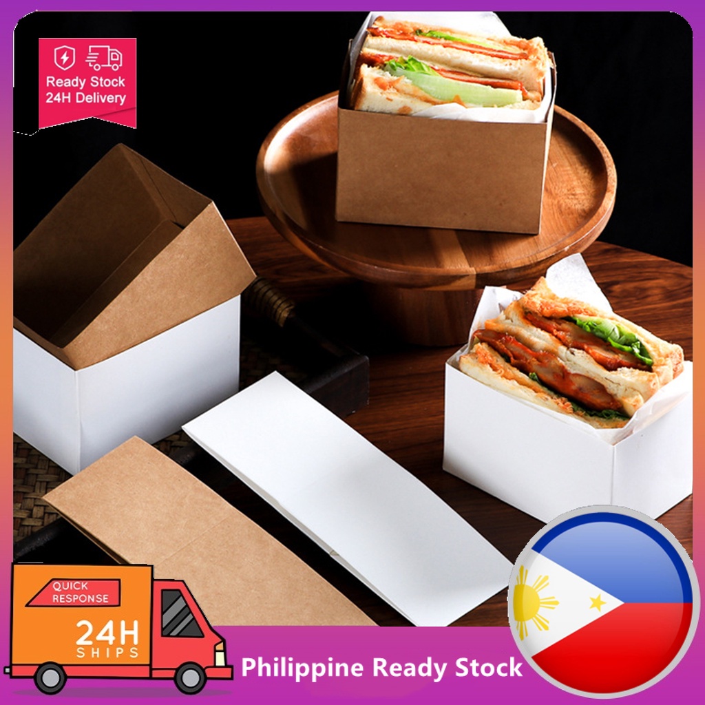 [PH Stock][Clearance Sale!]50Pcs Sandwich Take Out Container Disposable ...