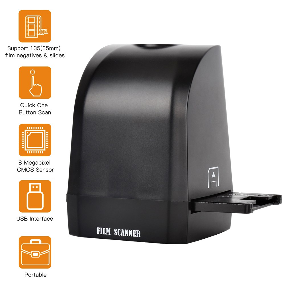 135 Film Slide Scanner Converter 4800Dpi Portable Negative Film Scanner ...