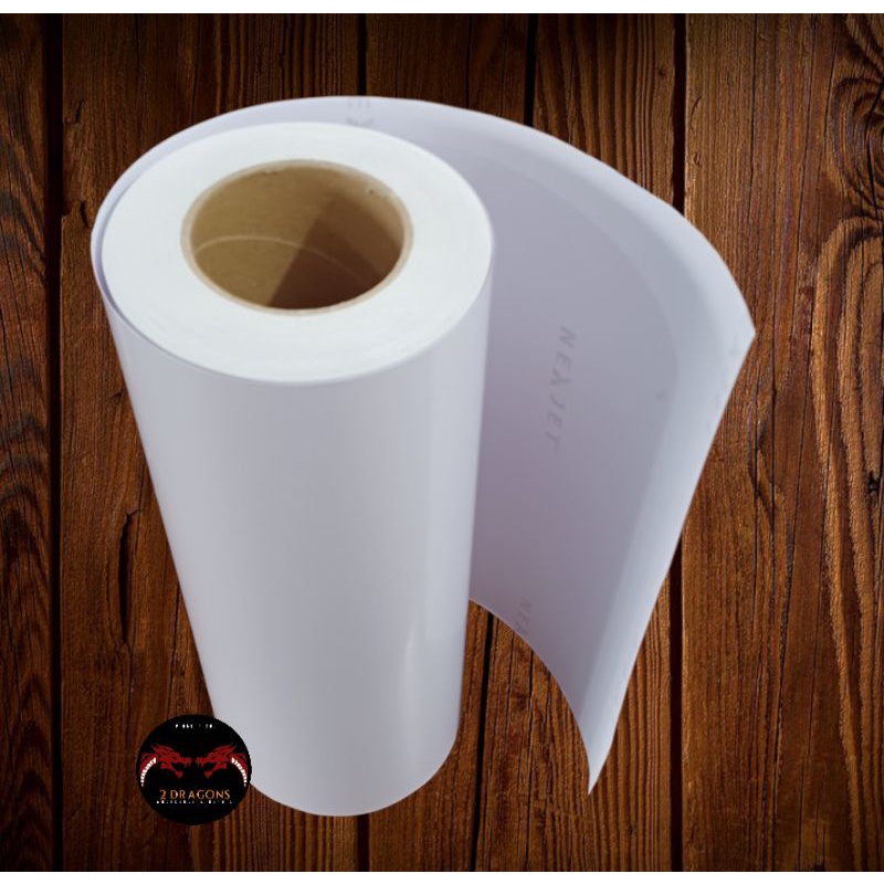 12.5in x 164ft ROLL Nexjet NJ50 Printable White Vinyl Sticker for Eco ...