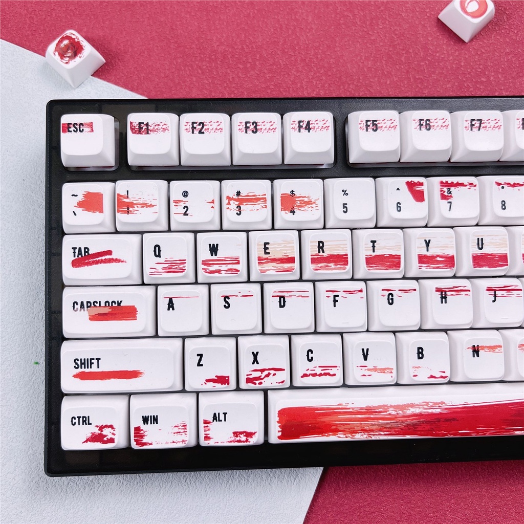 ☏126 Keys/Set Chinese style cinnabar red keycaps PBT Keycaps XDA ...