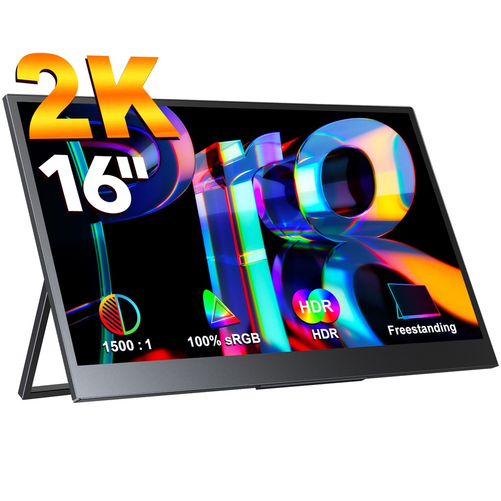 UPERFECT 16 inch portable monitor 2K IPS display gaming monitor for PS3 ...