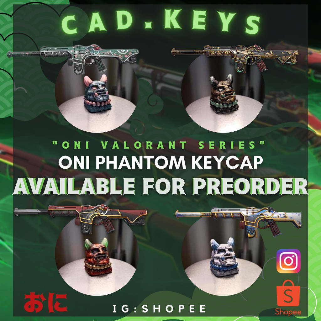 Oni Artisan Keycap (Valorant Phantom Inspired) | Shopee Philippines