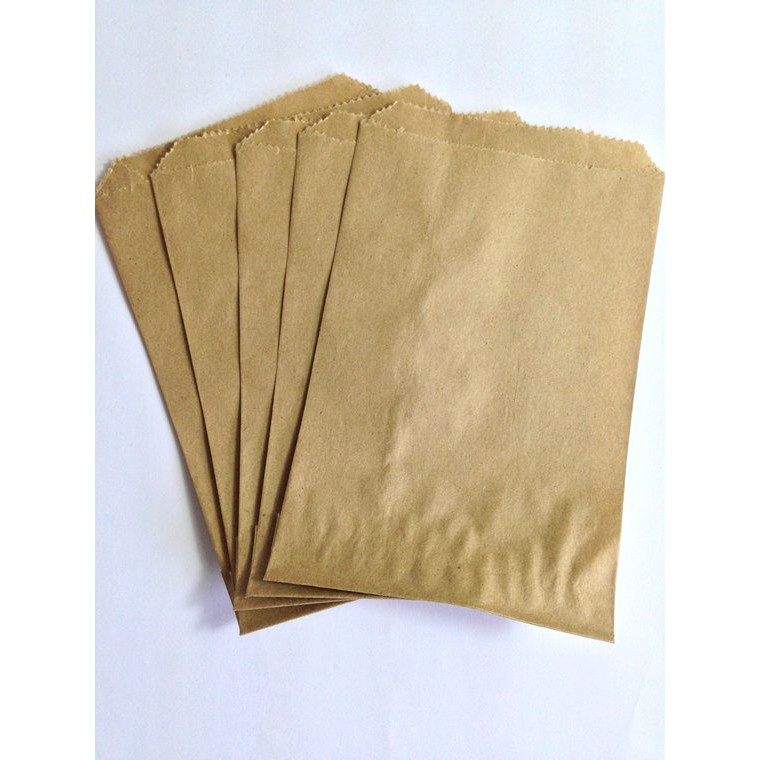 ☂№FLAT plain kraft brown paper notion bag (approximately 100/50 pcs ...