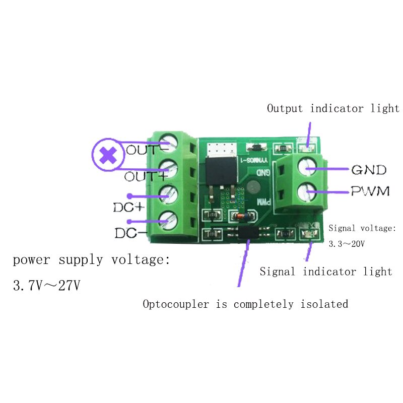 Fet Driver Module Pwm Switch Control Board High Power Mos Tube