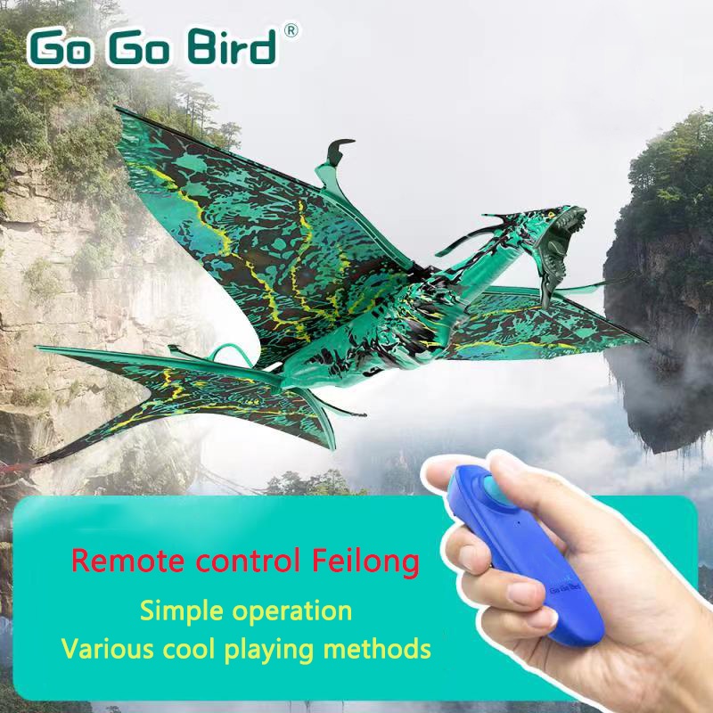 【new】♚ ♈New Go Go Bird Remote Control Flying Dragon Pterosaur Toys Mini ...