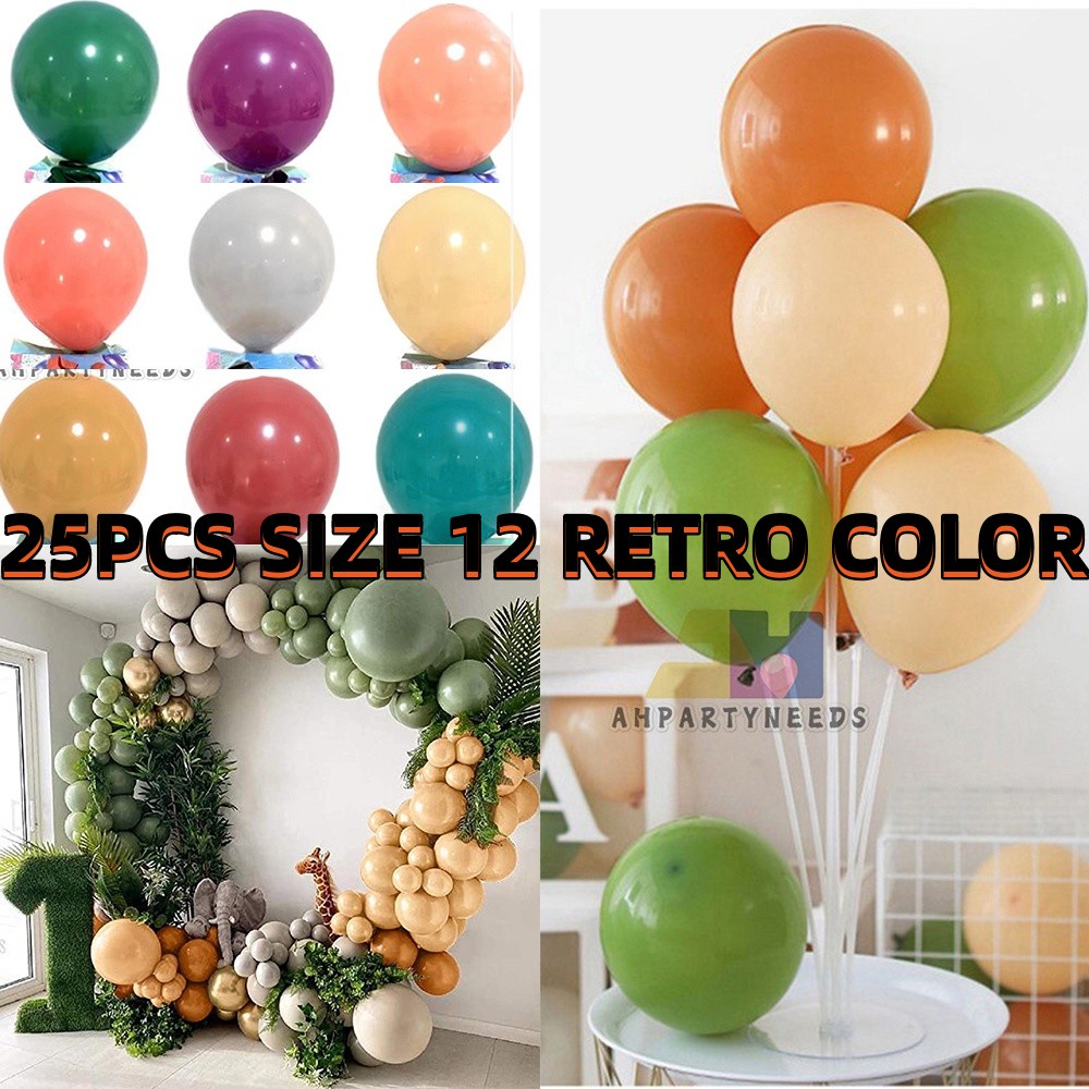 25Pcs 12Inches Retro Morandi Color Latex Balloon Birthday Party ...
