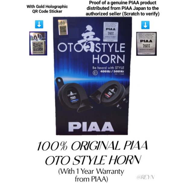 PIAA HORN ORIGINAL OTO STYLE 400Hz / 500Hz | 12V / 112dB Lowest Price | Shopee Philippines