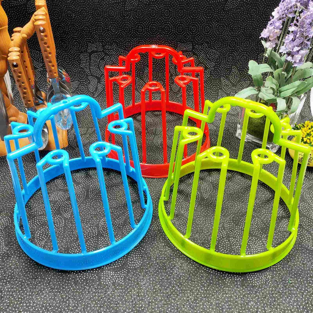 PLASTIC GLASS HOLDER GLASS CUP DRYING STAND OVAL & ROUND DRYING RACK ...