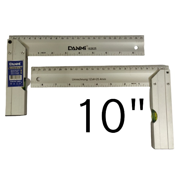 DANMI SQUALA L-SQUARE TRI SQUARE ANGLE RULER WITH LEVEL BAR (PER PIECE ...