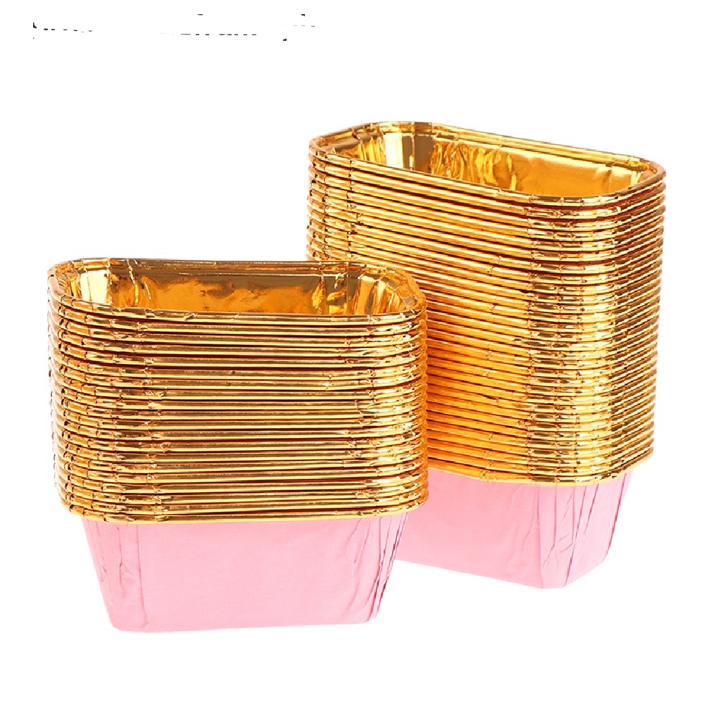 50 pack Paper Foil Baking Cups, 5 Oz Disposable Muffin Cups Perfect for ...