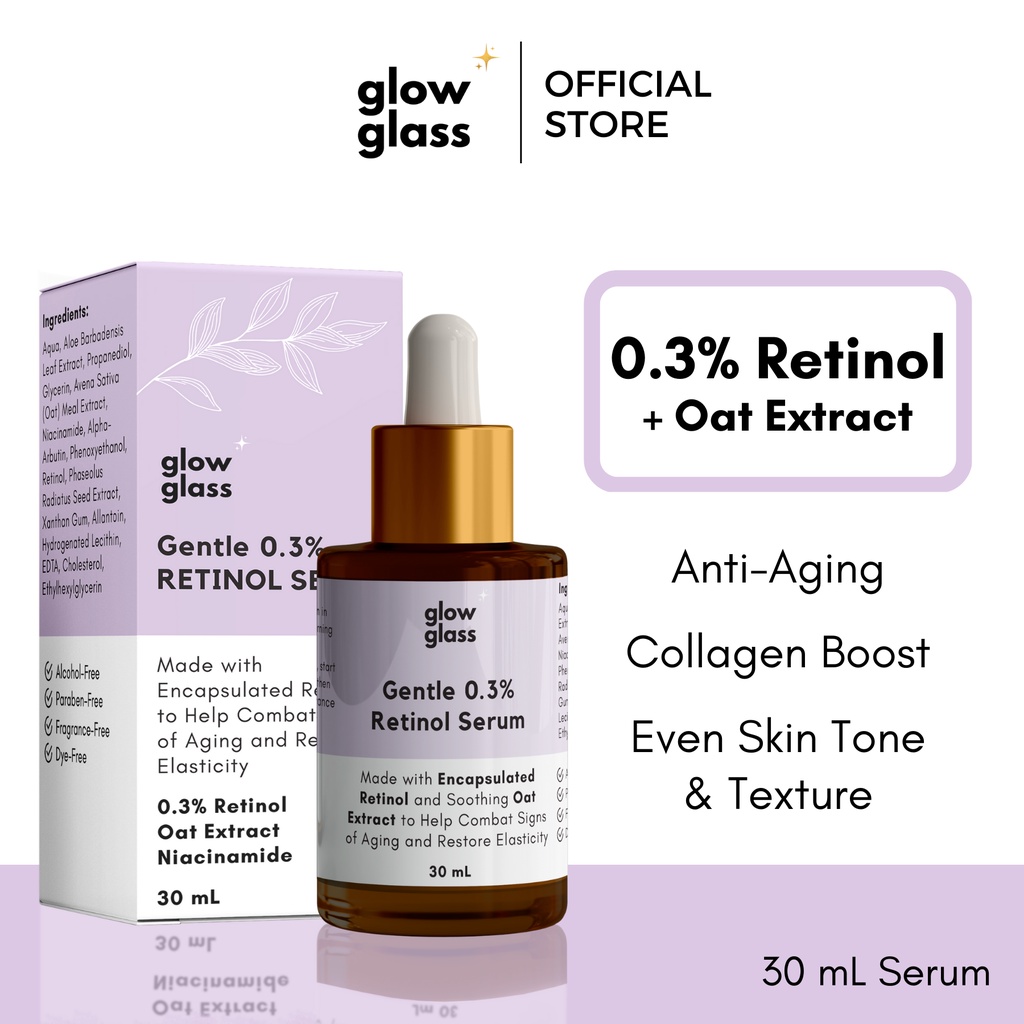 Glow Glass Beauty Gentle 0.3% Retinol Anti-aging Serum 30mL | Shopee ...