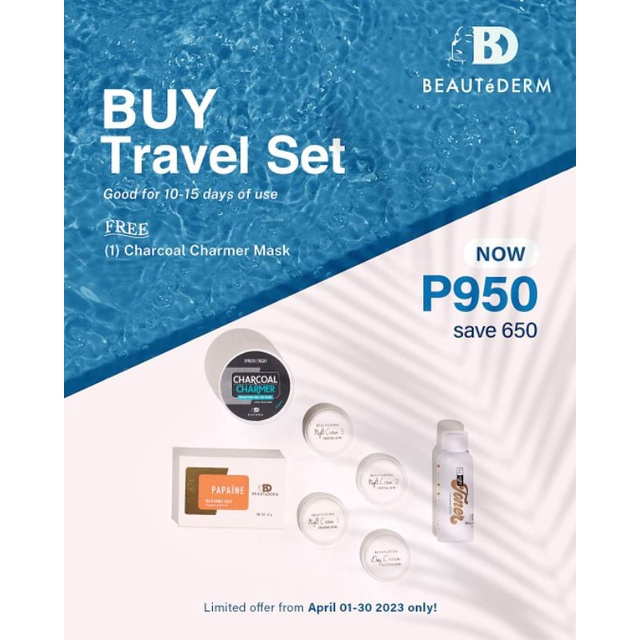 BEAUTeDERM Travel Set with freebies (Good for 10-15 Days use) | Shopee ...