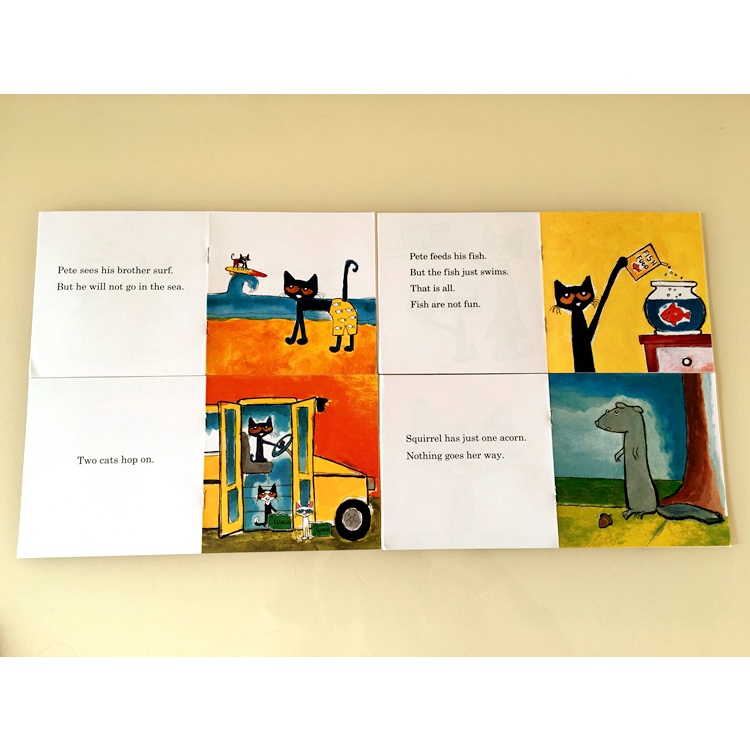 Pete The Cat I Can Read Phonics Picture Book Kids Learning Short Vowel ...