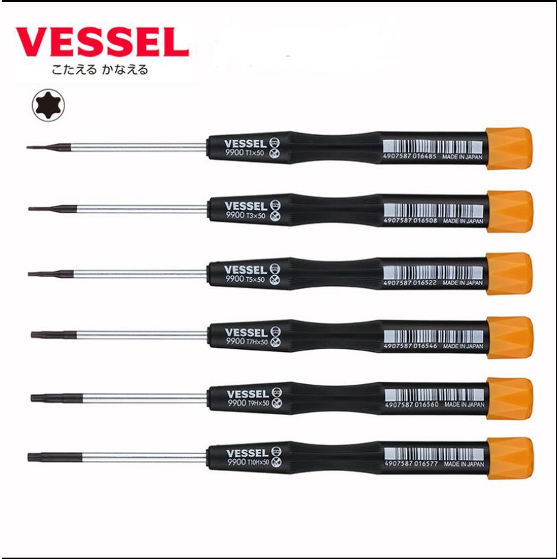Japan VESSEL High Precision Screwdriver Torx Hexagon Socket Clock ...