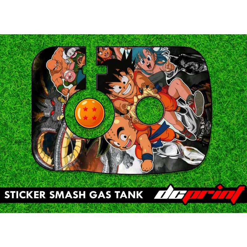Smash Gas Tank Sticker Laminated Waterproof Glossy Sticker Compatible ...
