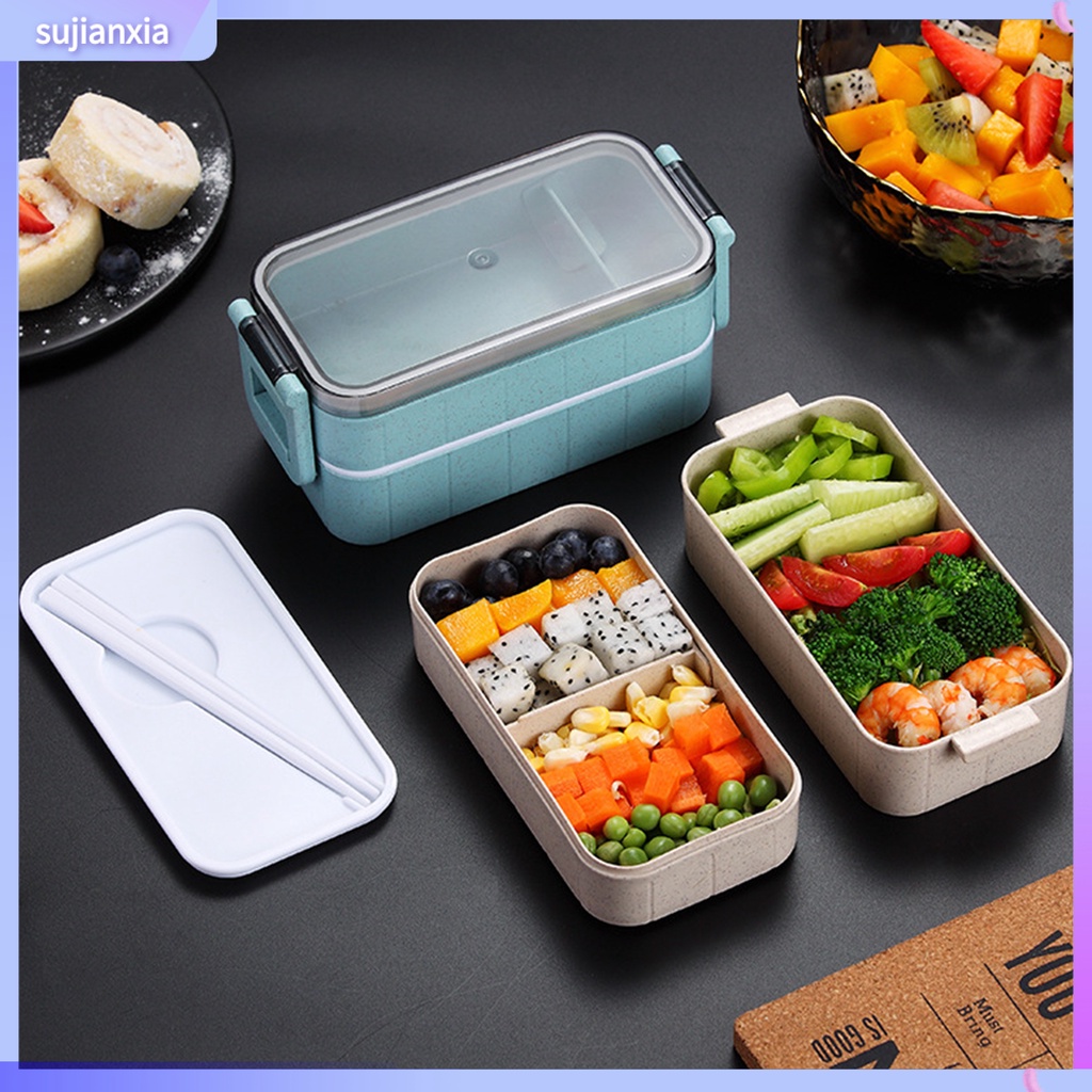 (sujianxia) Lunch Container with Clear Lid Sealed Well Plastic ...
