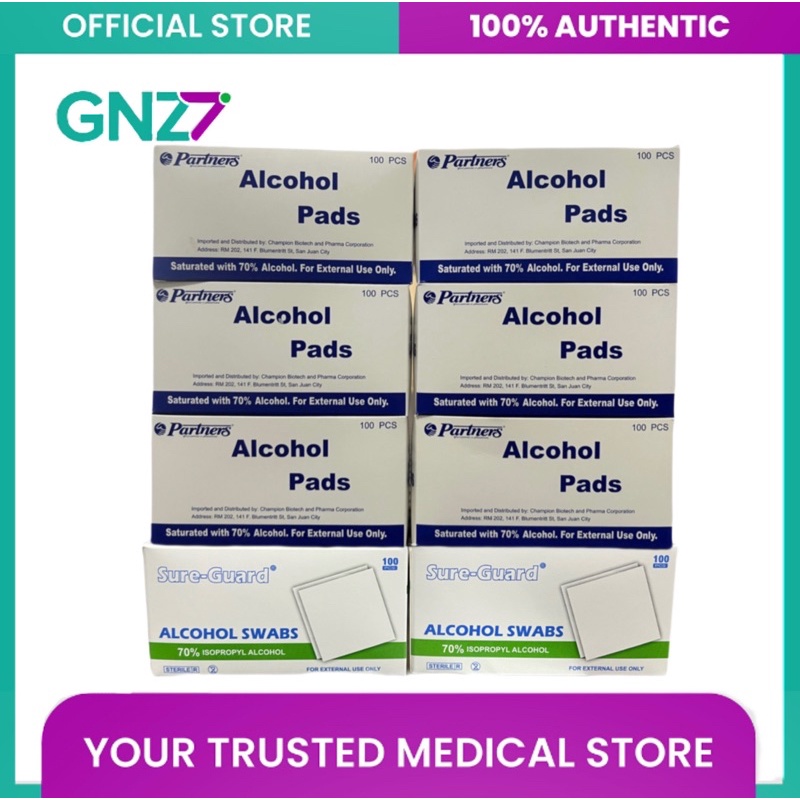 Alcohol Prep Pad/Swab 100’s - Partners/Sureguard | Shopee Philippines