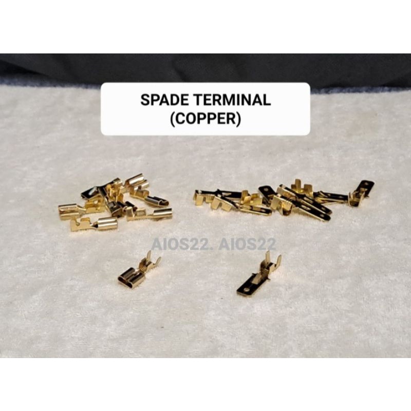 SPADE TERMINAL COPPER MALE & FEMALE 3/16 5/16 HEAVY DUTY | Shopee ...