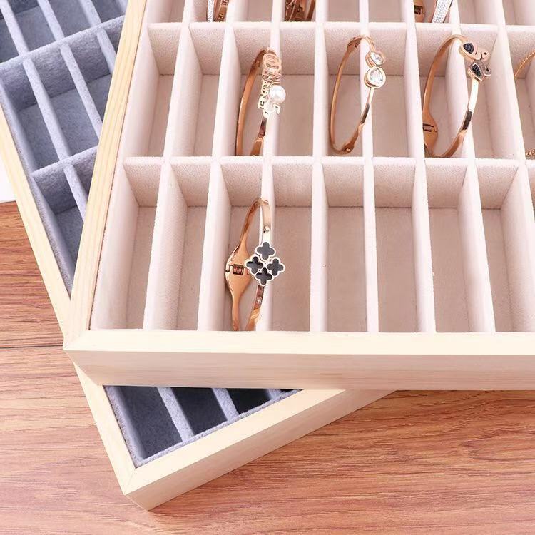 Spot ~ bamboo and wood jewelry bracelet display tray 40 jewelry jade ...