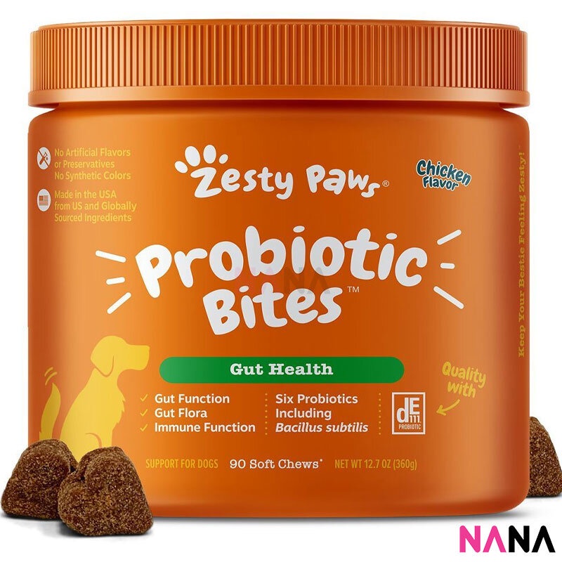 Zesty Paws Probiotic Bites - Chicken Flavor 90 Soft Chews (EXP:12 2024 ...