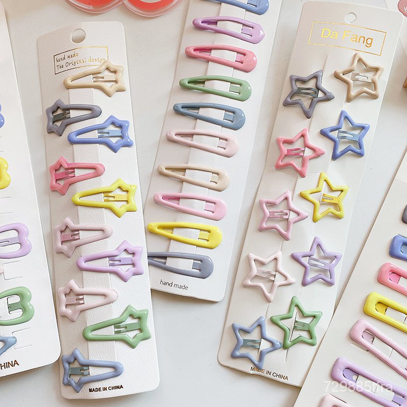 Star Geometric Metal Mini Hairpins Set Baby Girls Children Kids Hair ...