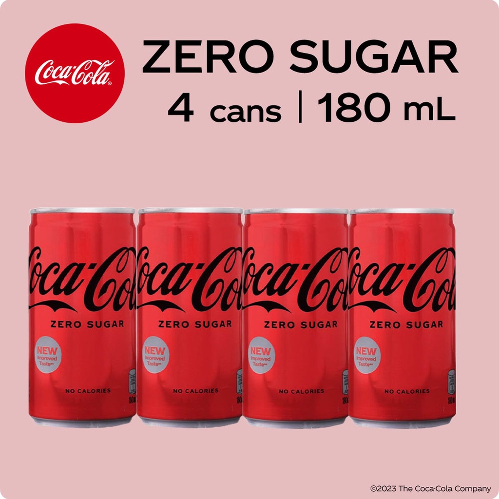 Coca-Cola Zero Sugar Mini Cans 180ml - Pack of 4 | Shopee Philippines