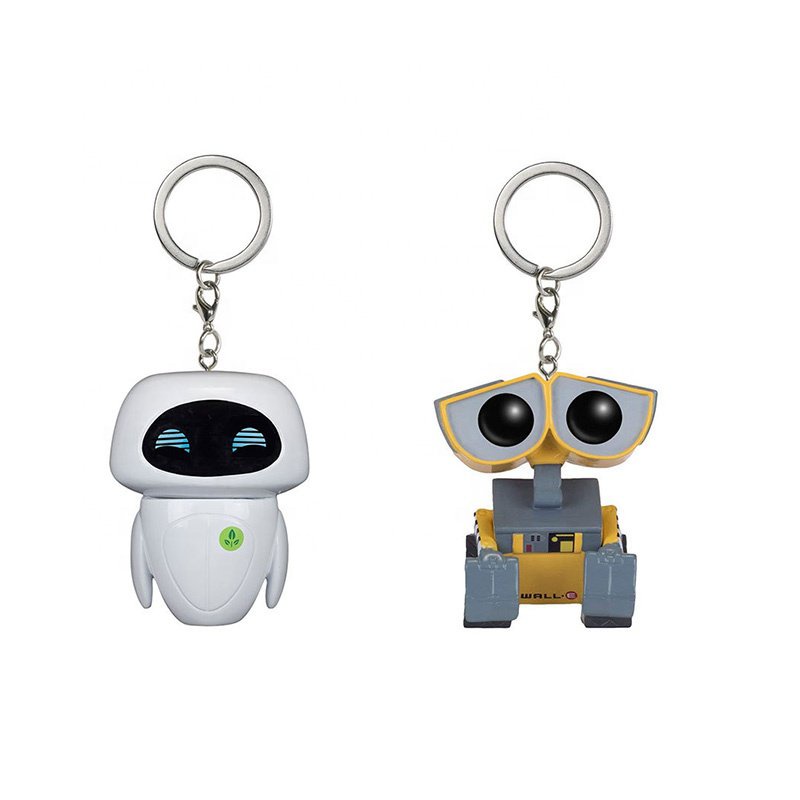 FUNKO POP Cartoon Robot Movie WALL-E & EVE Pocket Keychain Vinyl Action ...