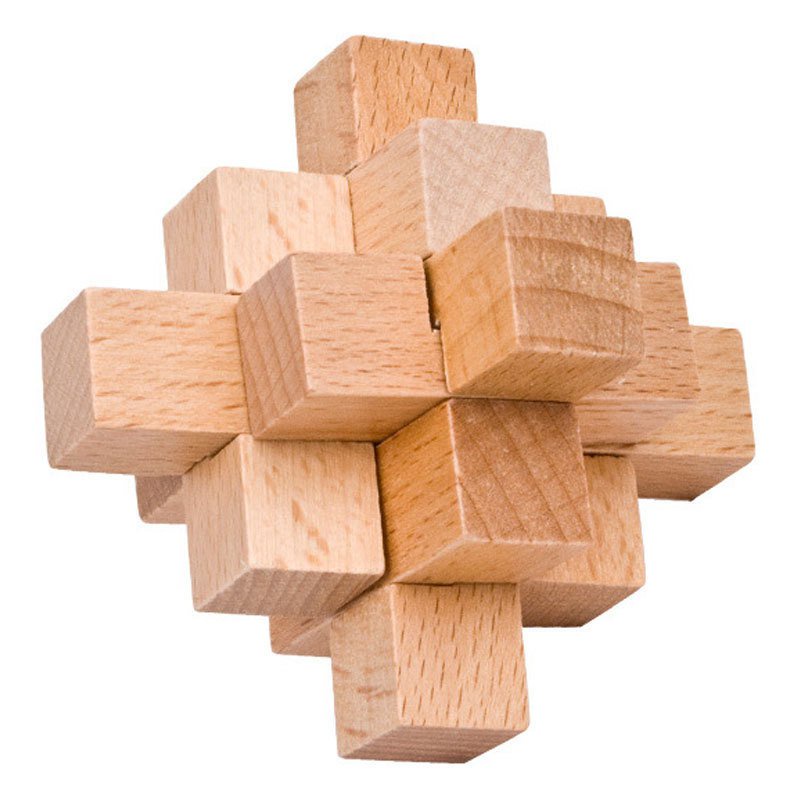 News Wooden Luban Lock Intelligence Cube Puzzle Classic Beech wood box ...